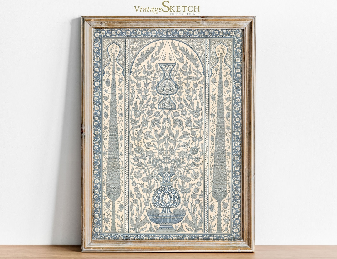 Printable Vintage Mosque Wall Art, Islamic Wall Art, Muslim Home Decor ...