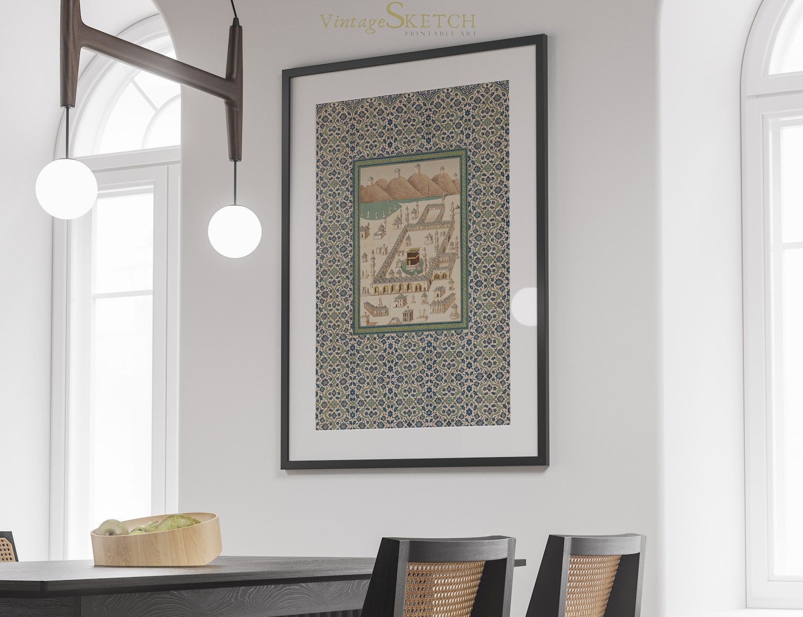 Printable Vintage Grand Mosque Mosque, Mecca Wall Art, Mosque Home ...