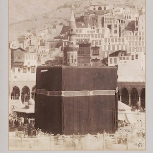 Vintage Kabah Masjid Al Nabawi, Set of 2 Islamic Wall Art, Muslim Home ...