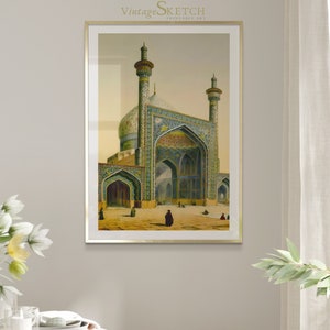 Printable Mosque Wall Art, Islamic Art Painting, Muslim Wedding Gifts ...