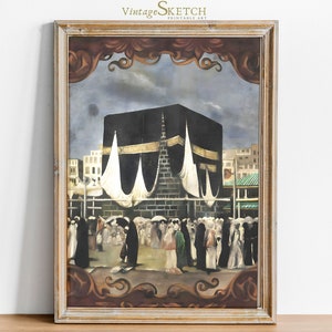 Masjid Al-haram Vintage Wall Art,islamic Gifts, Muslim Wall Art, Nikkah ...