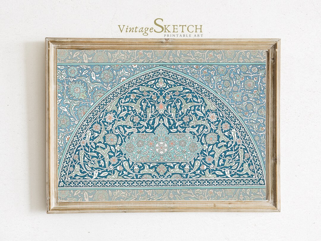Printable Vintage Mosque Wall Art, Islamic Wall Art, Muslim Home Decor ...