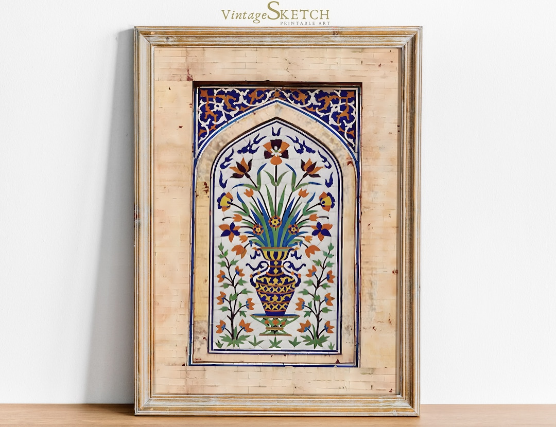 Printable Mosaic Mosque Wall Art, Islamic Wall Art, Muslim Home Decor ...
