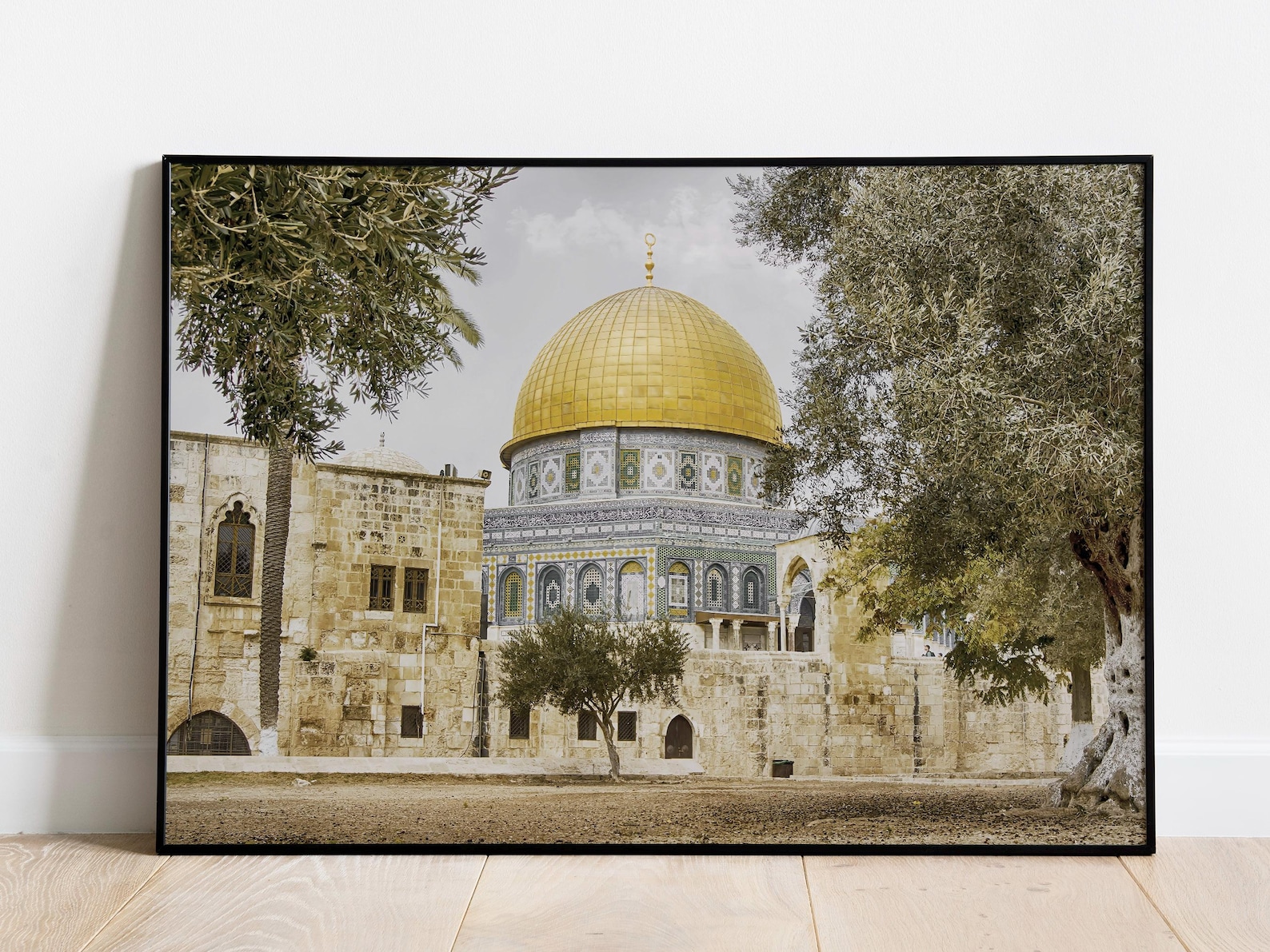 Al Aqsa Mosque Landscape, Masjid Ulaqsa Painting, Mosque Wall Decor ...