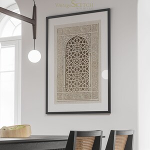Printable Vintage Mosque Art Window Decor, Digital Print, Decor Mosque ...