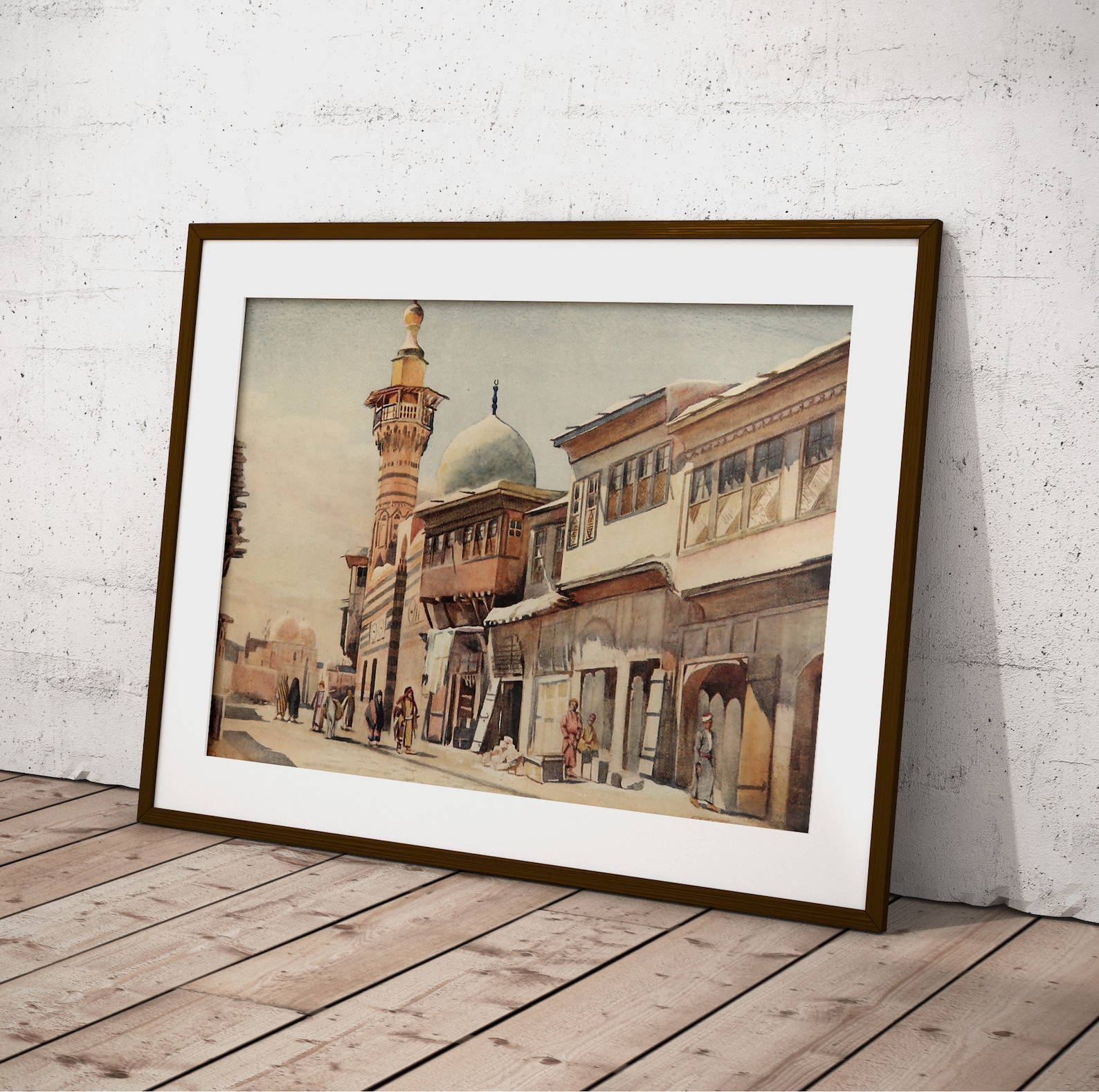 Printable Vintage Damascus Mosque Wall Art, Digital Print, Jerusalem ...
