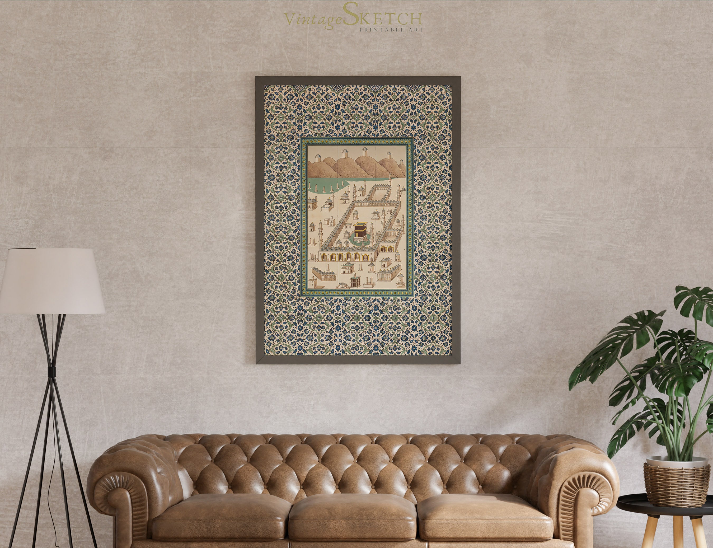 Printable Vintage Grand Mosque Mosque, Mecca Wall Art, Mosque Home ...