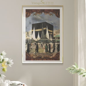 Masjid Al-haram Vintage Wall Art,islamic Gifts, Muslim Wall Art, Nikkah ...