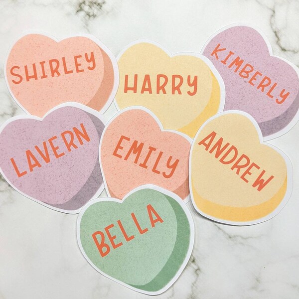 Custom Heart Stickers - Etsy