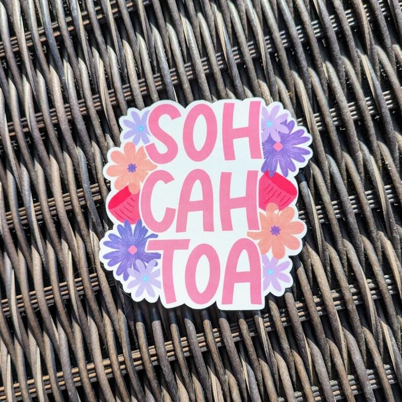 Math Sticker, Trigonometry Sticker, Algebra Sticker, Sohcahtoa Sticker ...