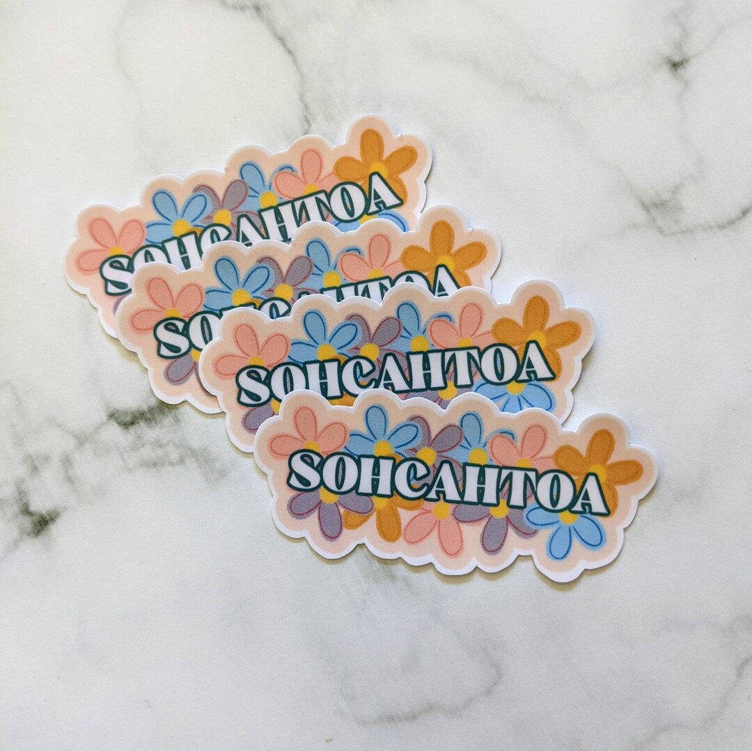 Math Sticker, Trig Sticker, Algebra Sticker, Sohcahtoa Sticker, Math ...
