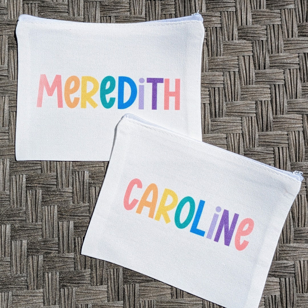 Custom Name Pencil Pouch, Personalized Makeup Bag, Art Supplies, Custom ...