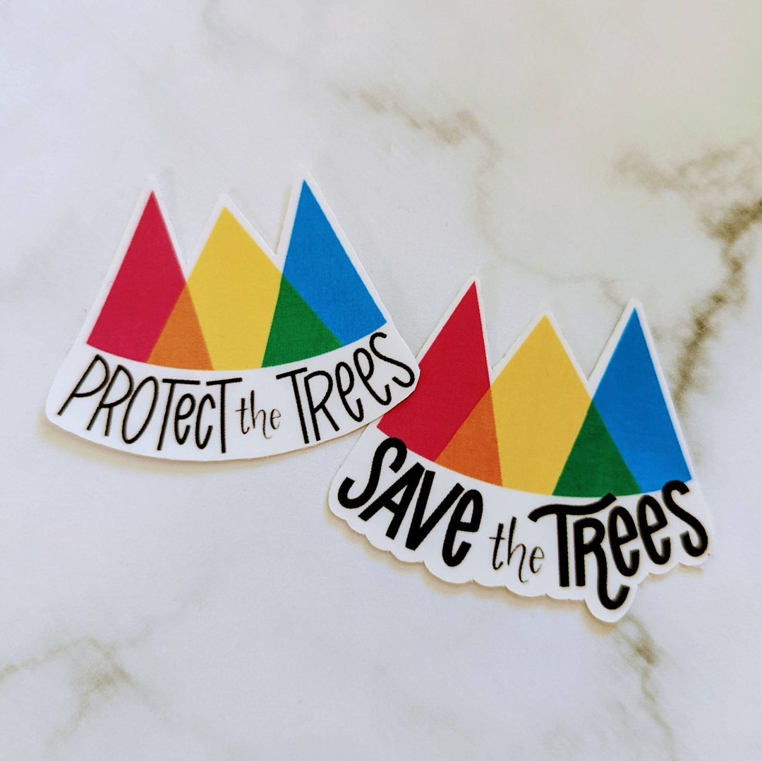 Save the Trees Sticker, Earth Day Stickers, Save the Planet ...