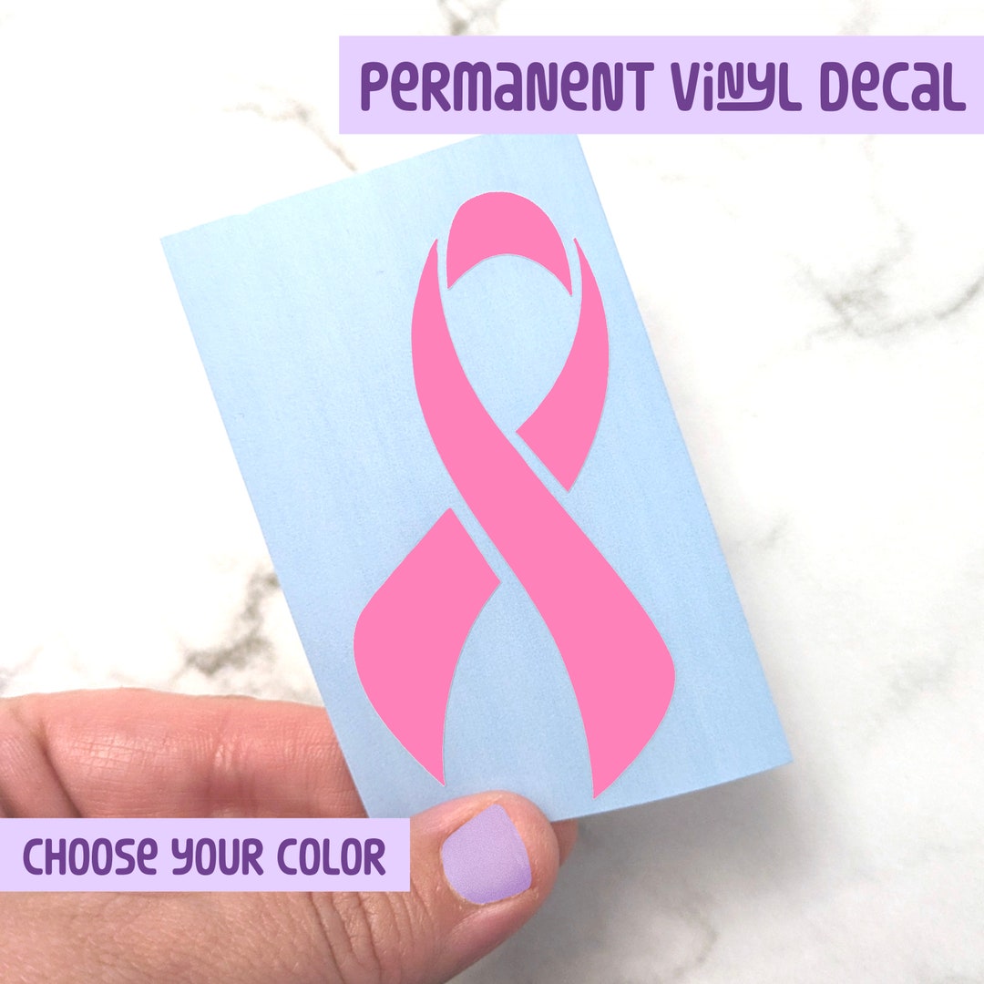 Awareness Ribbon Decal, Car Decal, Awareness Ribbon Sticker, Pink ...