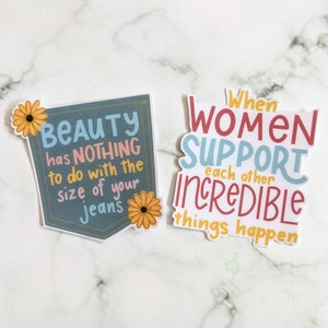 Body positivity sticker self love sticker empowered women | Etsy