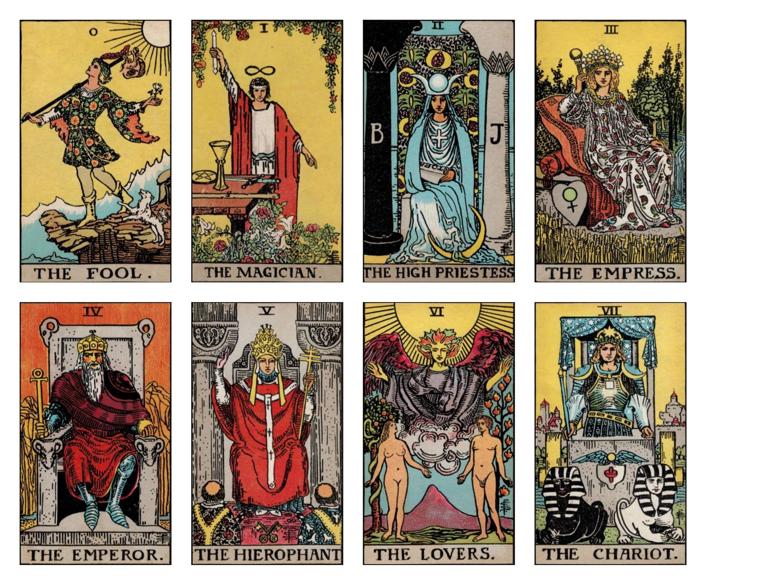 78 Tarot Cards Printable Pdf Rider Waite Deck Etsy