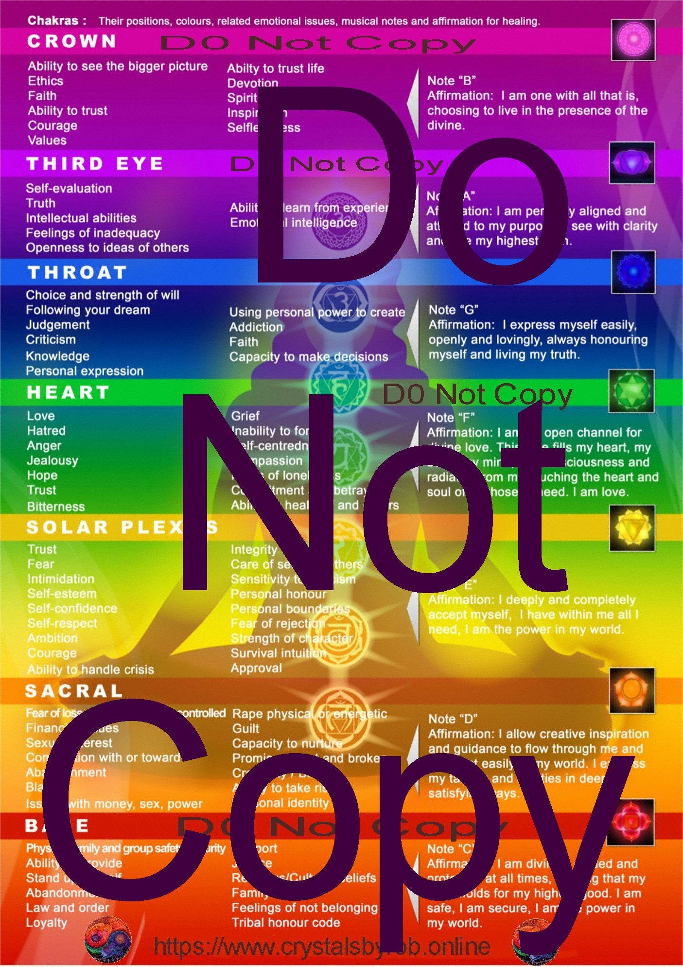 Chakra Chart Printable Download - Etsy