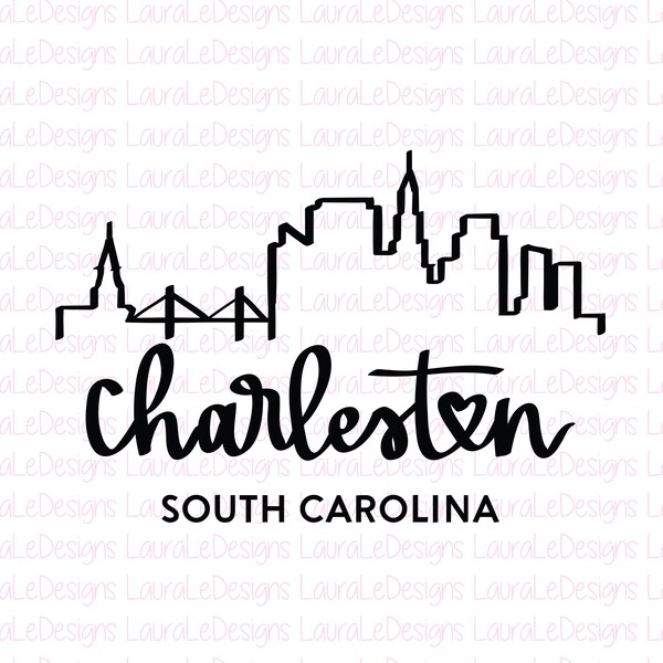 Charleston Skyline - Etsy
