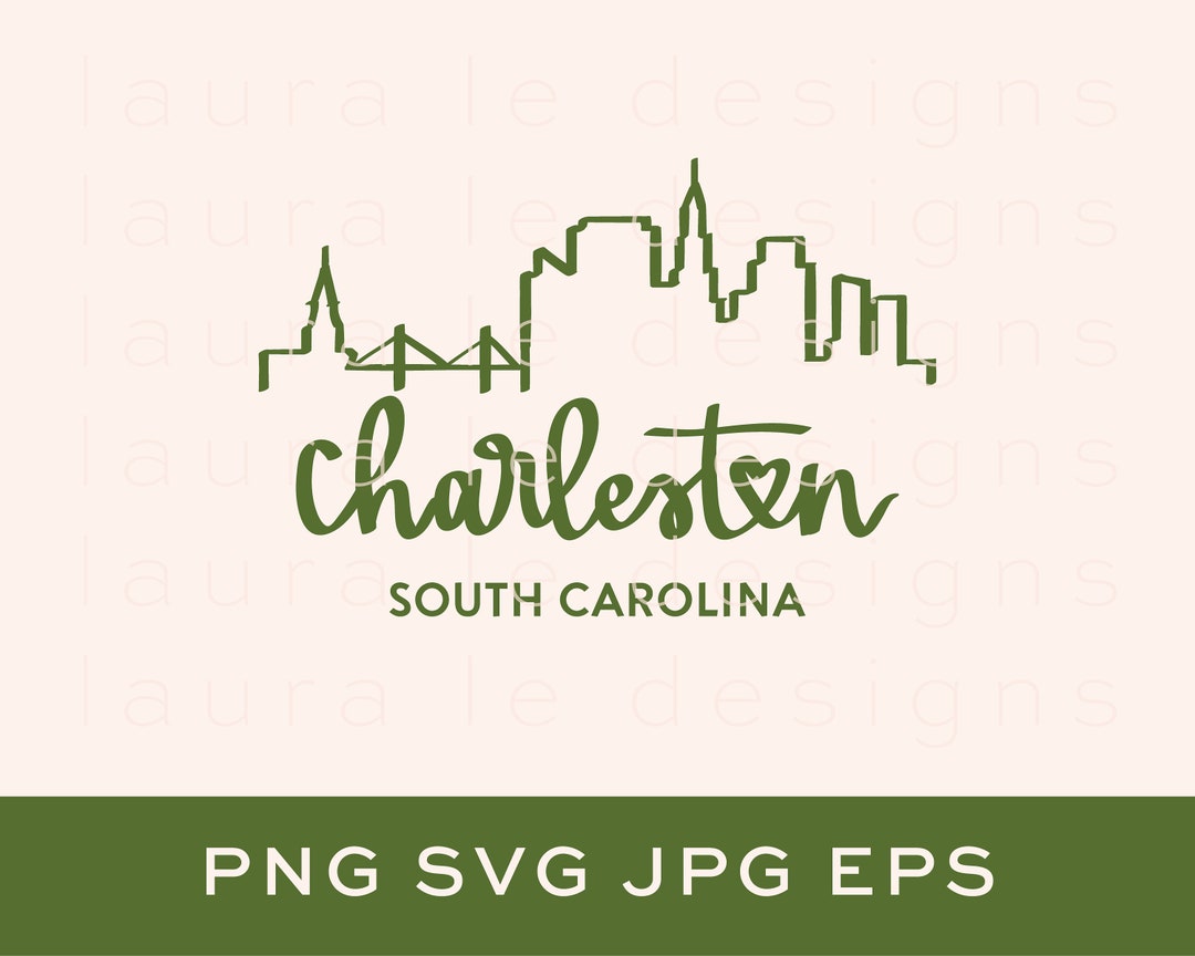 Charleston, SC Skyline SVG File | Digital Download | Charleston PNG ...