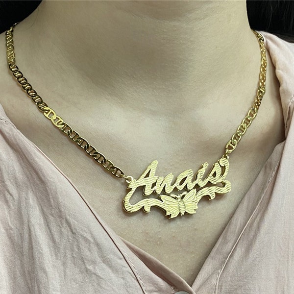 Nameplate Necklace - Etsy