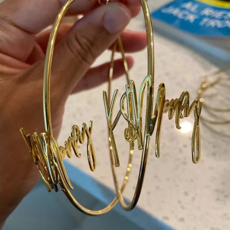 Name Hoop Earrings - Etsy