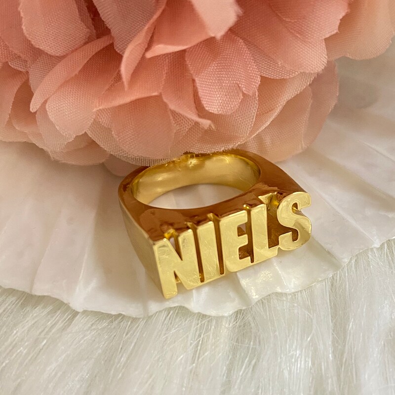Name Ring Gold - Etsy
