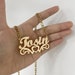 18K Gold Filled Name Necklace, Custom Name Necklace, Nameplate With ...