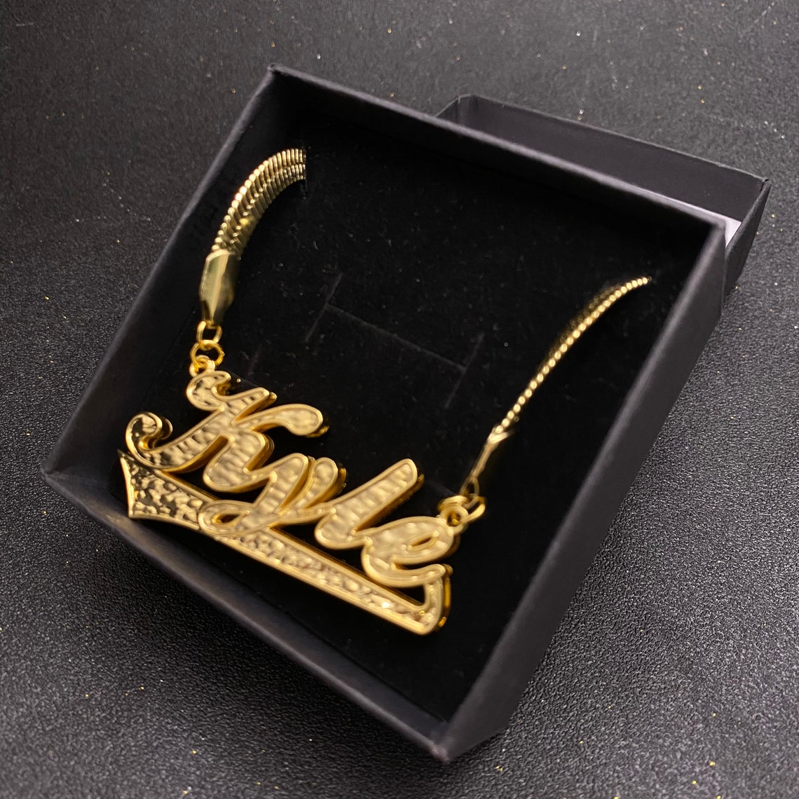 Nameplate Necklace-custom Name Necklace-3d Name - Etsy