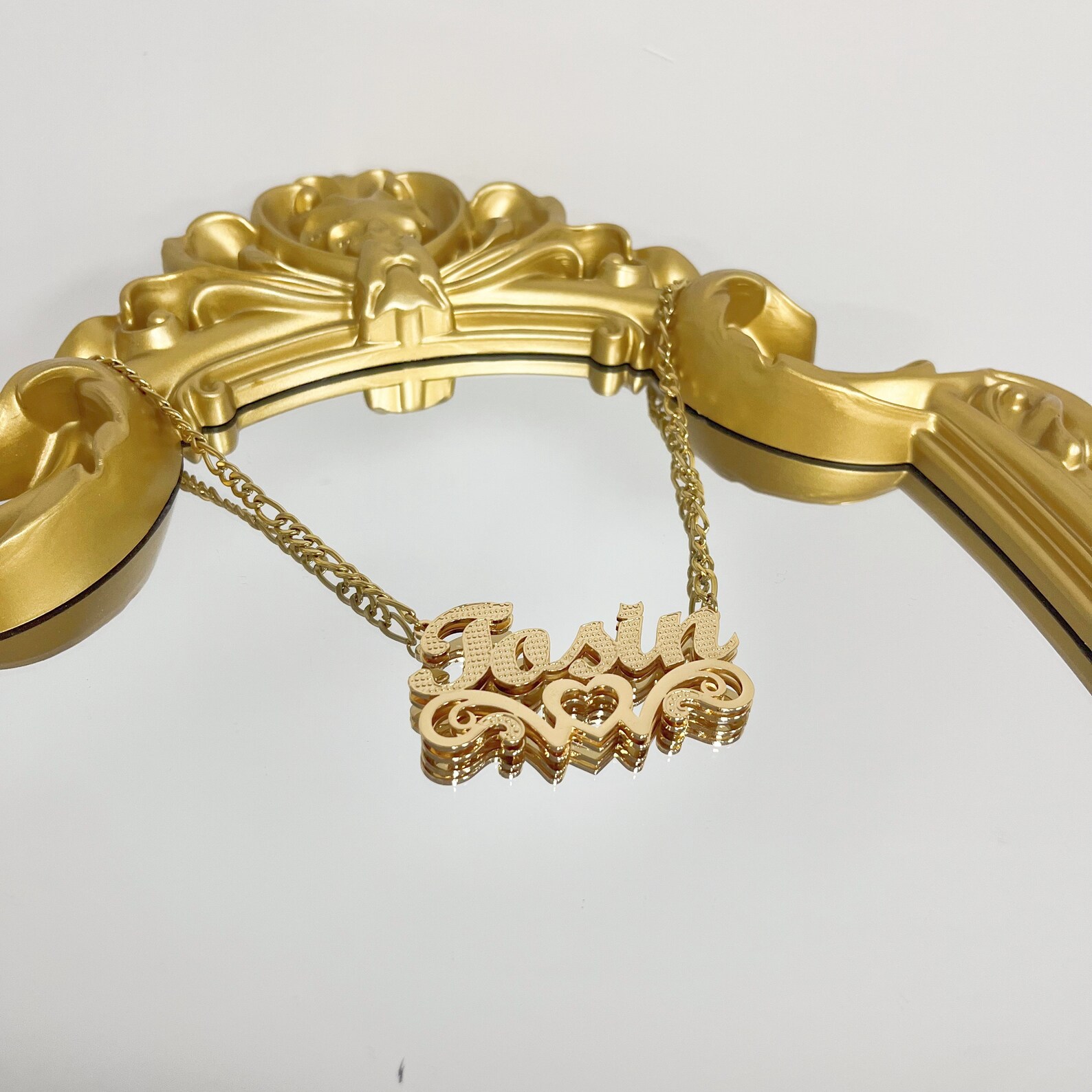18K Gold Filled Name Necklace, Custom Name Necklace, Nameplate With ...