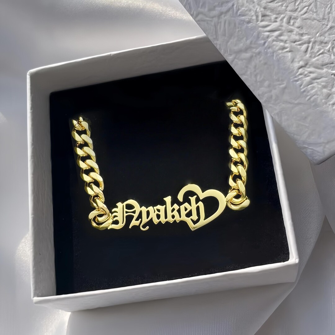 8mm Cuban Name Necklace, Custom Name Necklace, Personalized Necklace ...