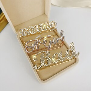 Diamond Knuckle Ring,custom Knuckle Ring,name Knuckle Ring,three Finger ...