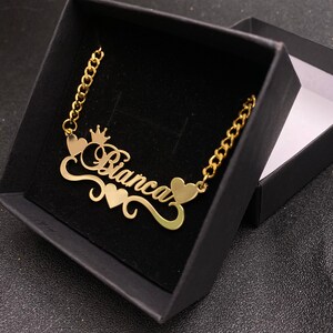 Custom Name Necklace Cuban Chain,gold Name Necklace,name Necklace With ...
