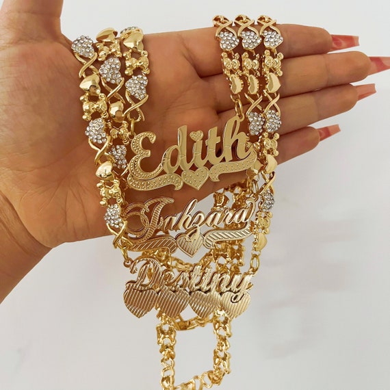 Gold filled personalized necklace store