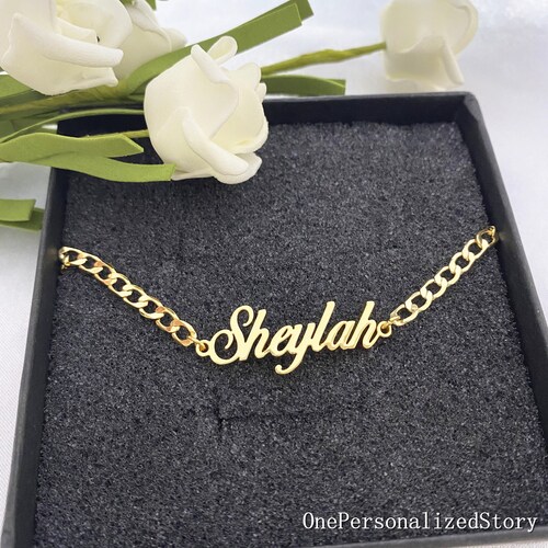 Iced Cuban Link Chain Name Necklace-custom Name - Etsy
