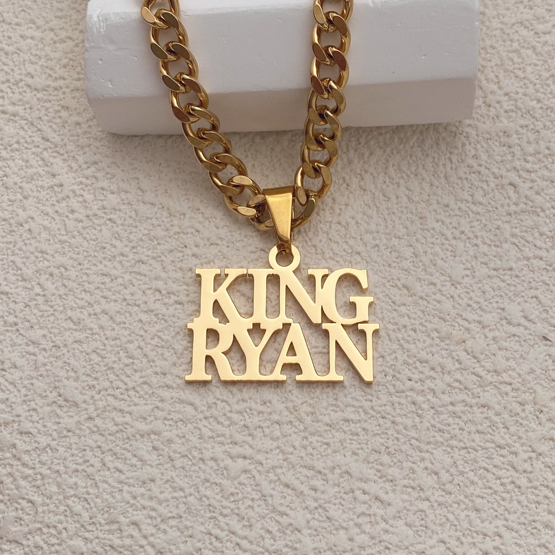 6mm Cuban Name Necklace,custom Name Necklace,gold Name Necklace ...