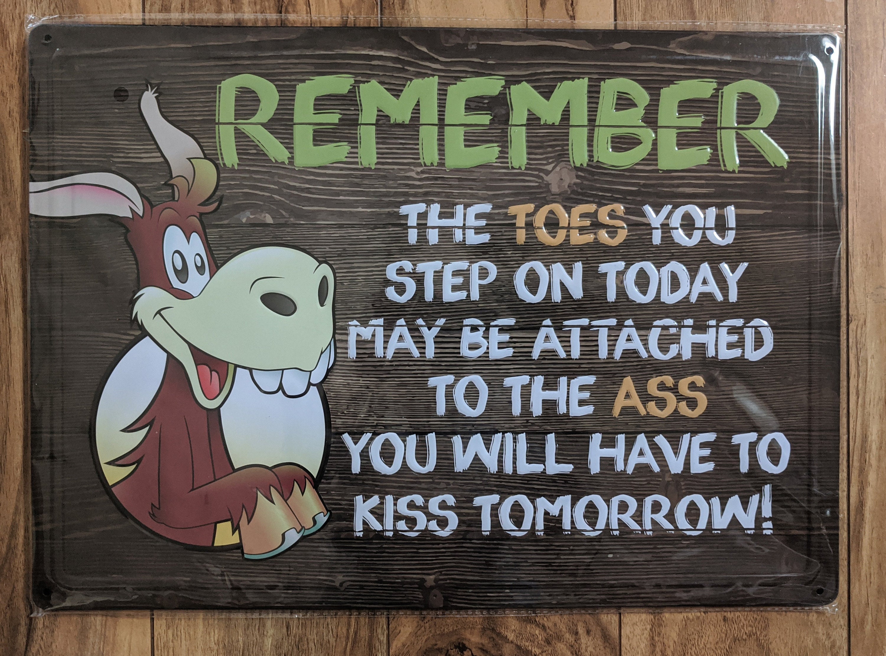 The Toes You Step on Today Large 12x17 Tin - Etsy