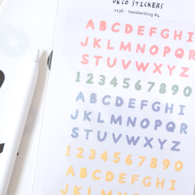 Handwriting #4 | Letters | Sticker Sheets | Stationary | Planner ...