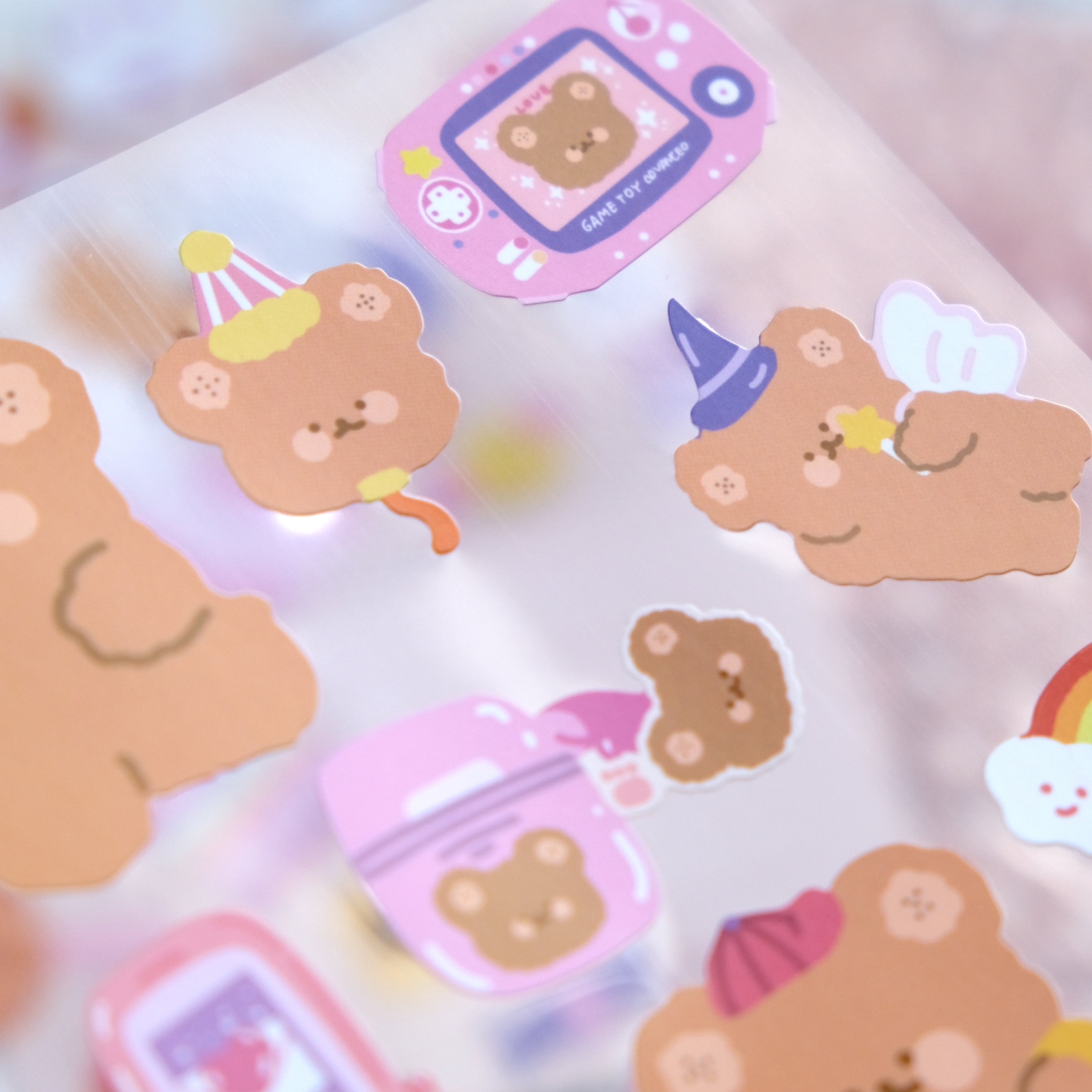 Bear Rabbit Sticker | 1 Sheet | Sticker Sheet | Planner Sticker ...