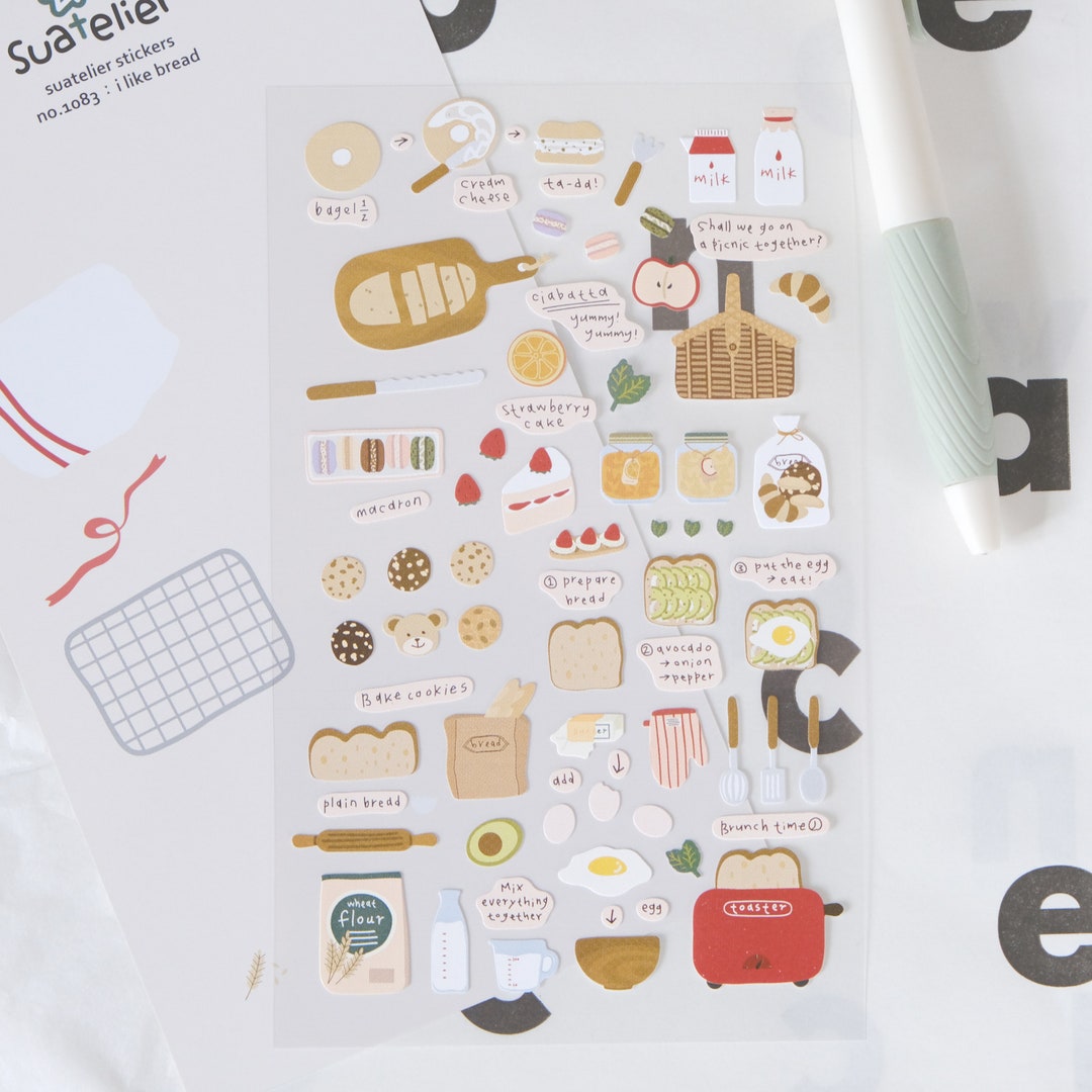 Bread | Sticker Sheets | Stationary | Planner Sticker | Journal Sticker ...