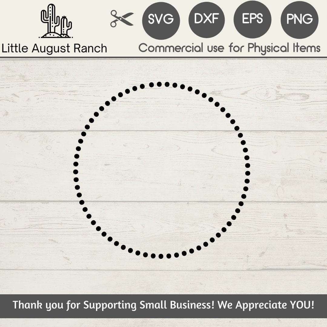 SVG Dot Circle Frame Border Frame Wreath SVG and PNG - Etsy Canada