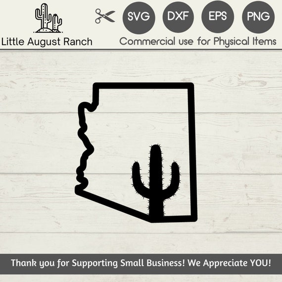 SVG Arizona SVG Arizona Cactus Svg and Png File Cricut | Etsy