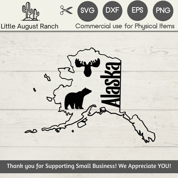 Alaska SVG File Svg Alaska State Alaska Png File Cricut | Etsy