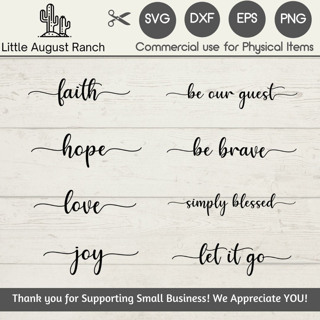SVG Word Bundle - SVG Wedding - SVG Home - Svg Farmhouse Words - Cricut ...