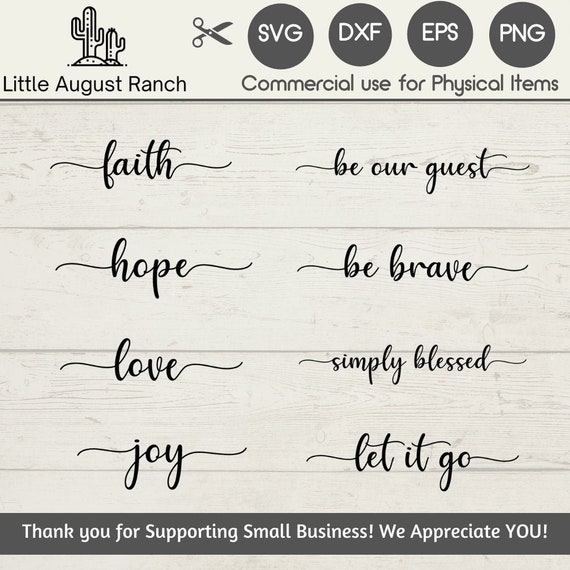 SVG Word Bundle SVG Wedding SVG Home Svg Farmhouse Words - Etsy