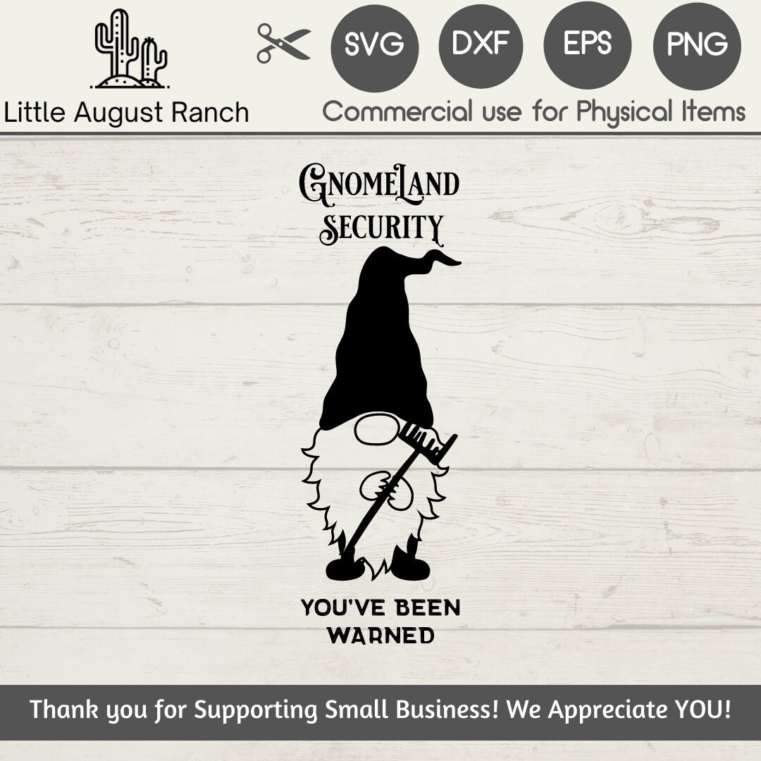 SVG Gnome - SVG Garden Gnome - Svg File Beware of Gnome- Glowforge ...