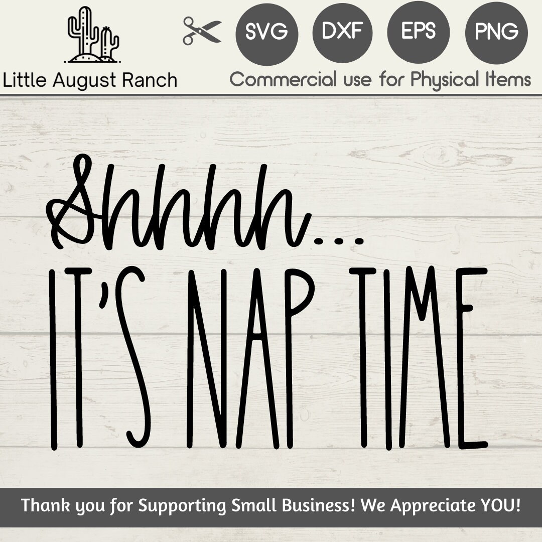 Shh It's Nap Time SVG Cut File Baby Cut File - Etsy