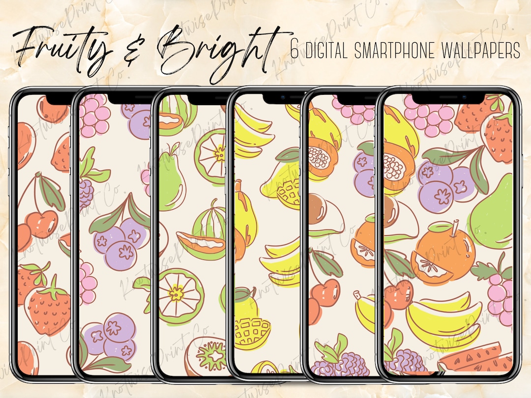Colorful Fruit Phone Wallpaper Background - Etsy