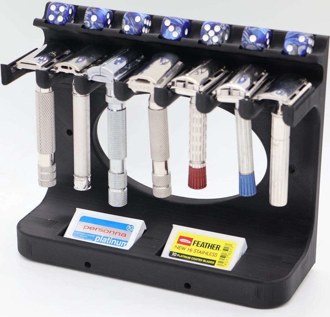 NEW !!! 7 Razor Stand With Dice Slots (razors and Dice Not Included ...