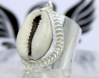 Cowrie Shell Ring | Etsy