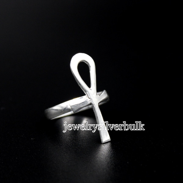 Sterling Ankh Ring - Etsy